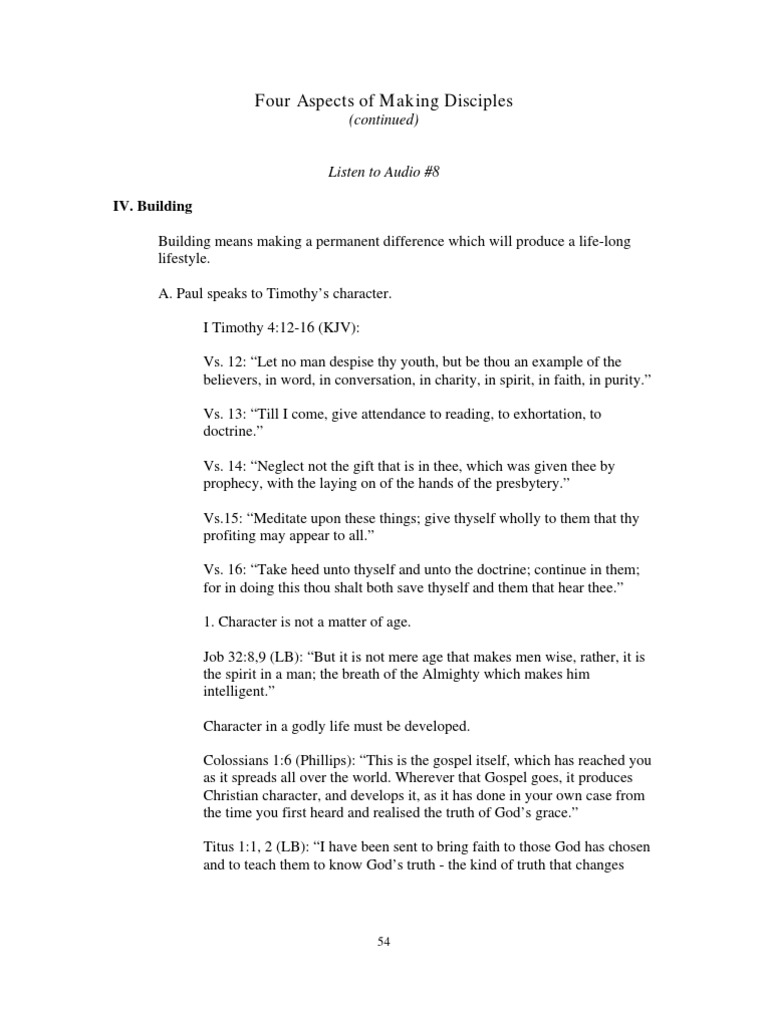 Building Disciples 4 | Download Free PDF | Spiritual Gift | Religious ...