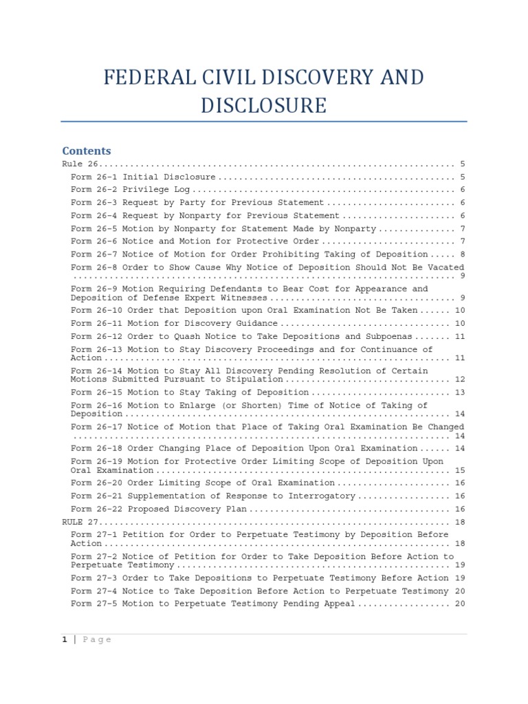 Discovery FRCP Simplified | PDF | Deposition (Law) | Discovery (Law)