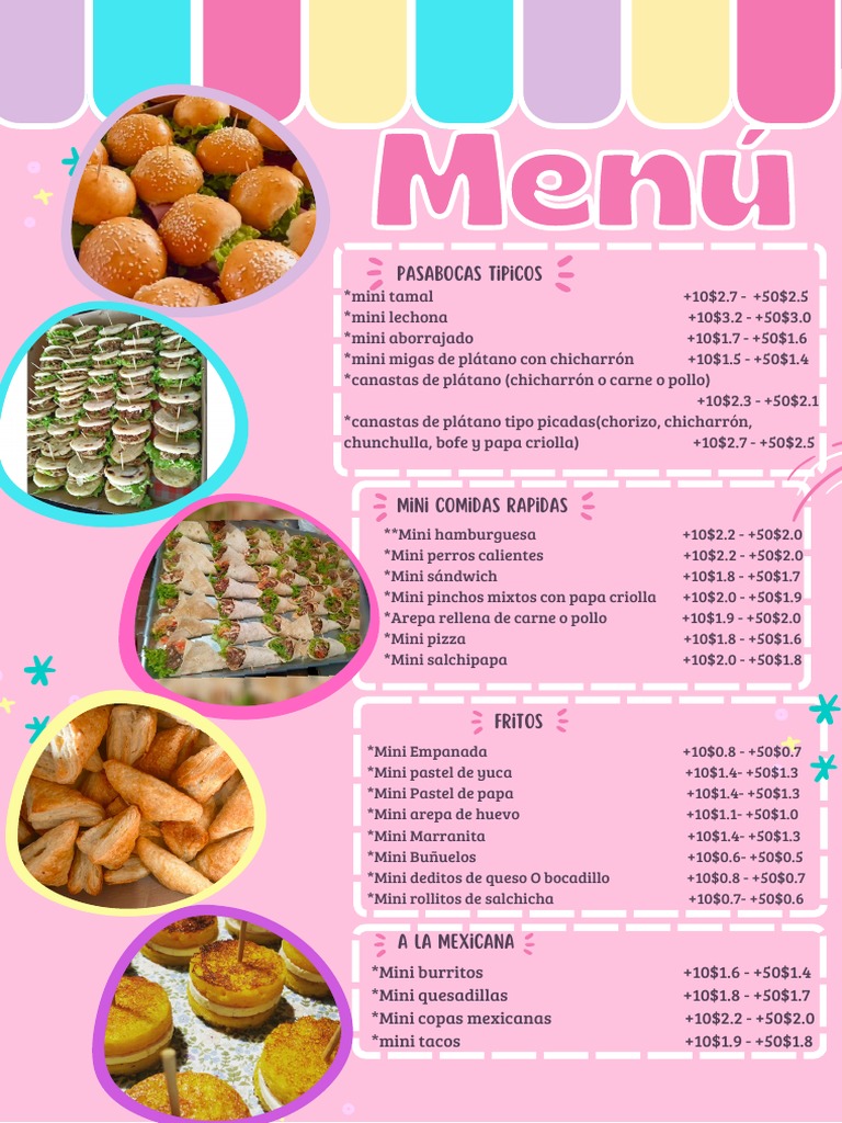 Black Modern Food Menu Portrait | PDF | Cocina mediterranea | Carne