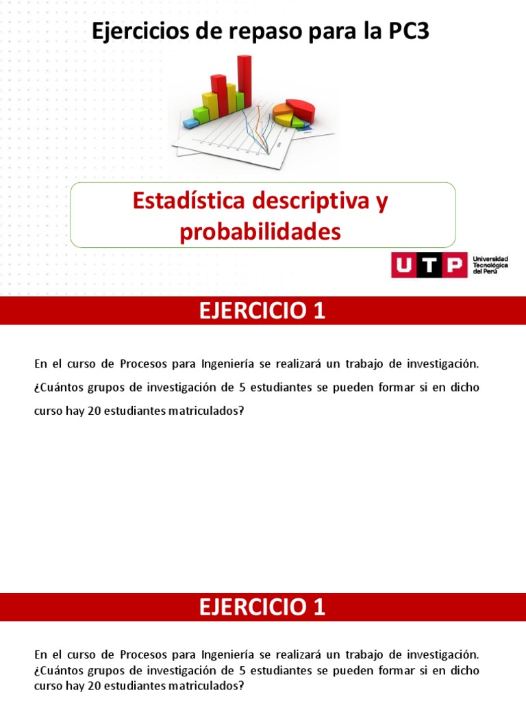 Ejercicios de Repaso para La PC3 | PDF | Probabilidad | Probabilidades y estadísticas