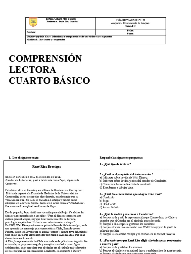 Cuarto Basico Guia Dos | PDF