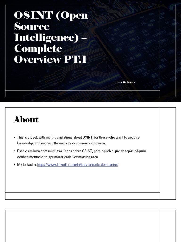 Osint Overview Pt.1 | PDF | Rede mundial de computadores | Internet e Web