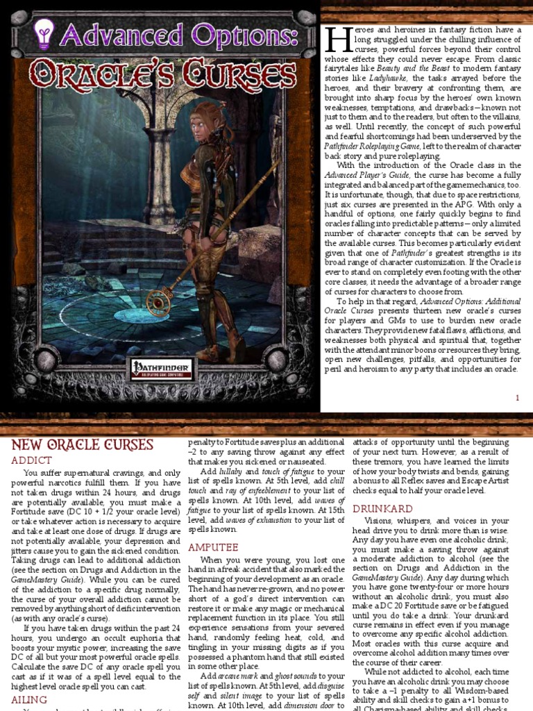 Advanced Options - Oracle's Curses | PDF | D20 System