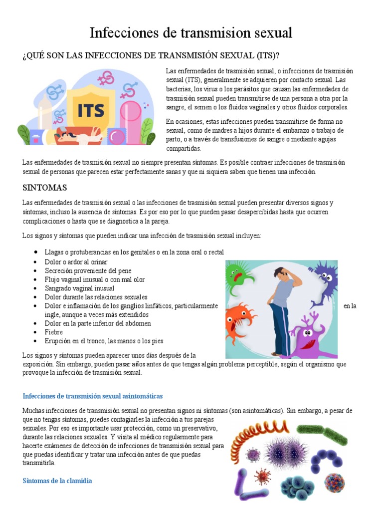 Síntomas de ITS: Clamidia, Gonorrea y Más | PDF | Infección transmitida ...