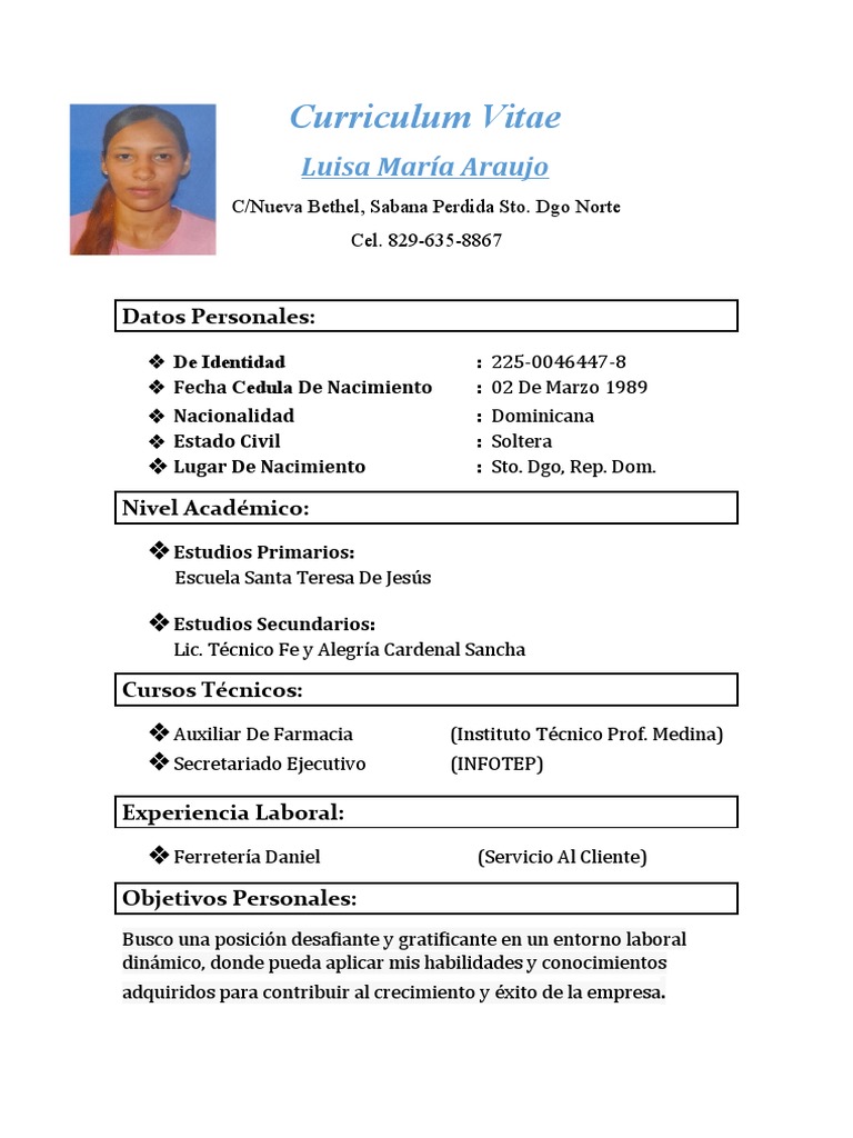 Curriculum Luisa Maria Araujo | PDF