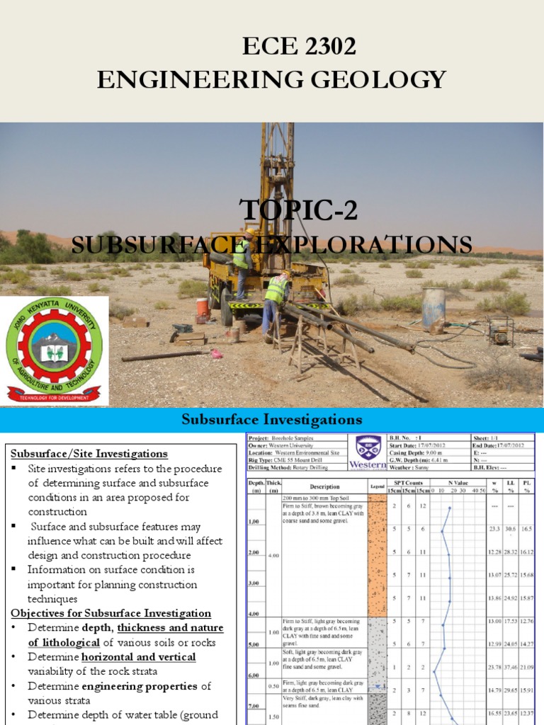 Subsurface Investigations Overview | PDF