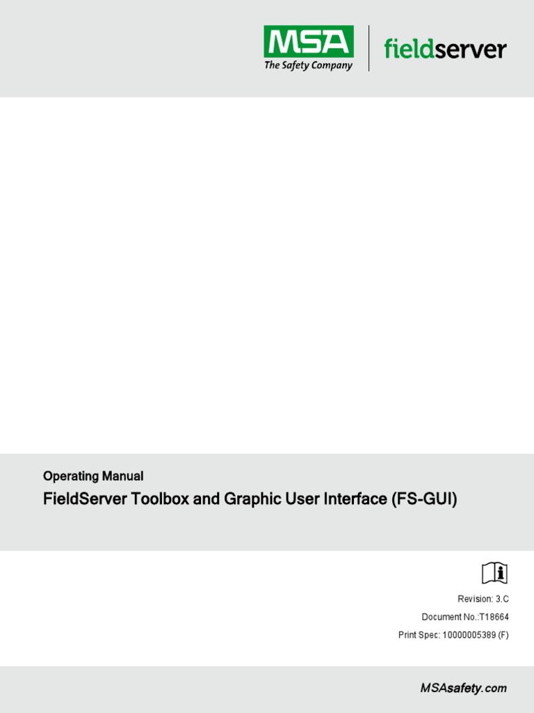 FieldServer Toolbox and GUI Start-Up Guide | PDF