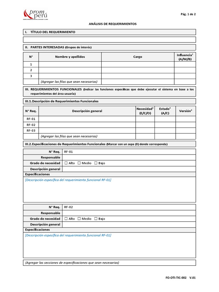 Formato Analisis de Requerimiento | PDF | Aplicación movil | Desarrollo de software