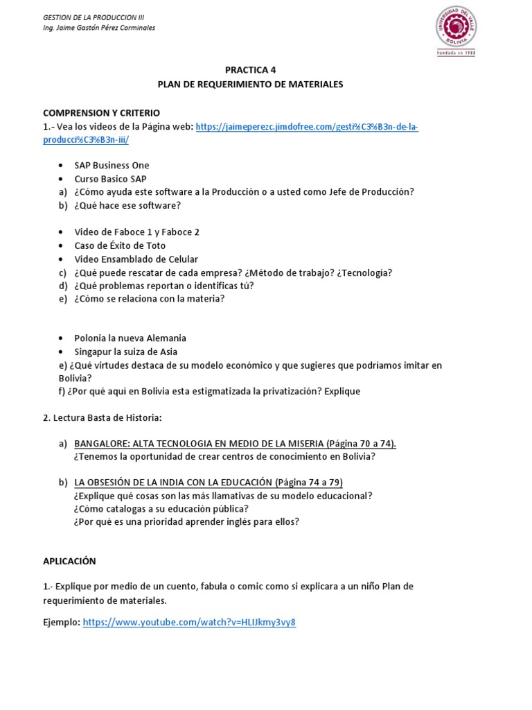 Practica_4 Planeacion de Req. Materiales | PDF | Inventario