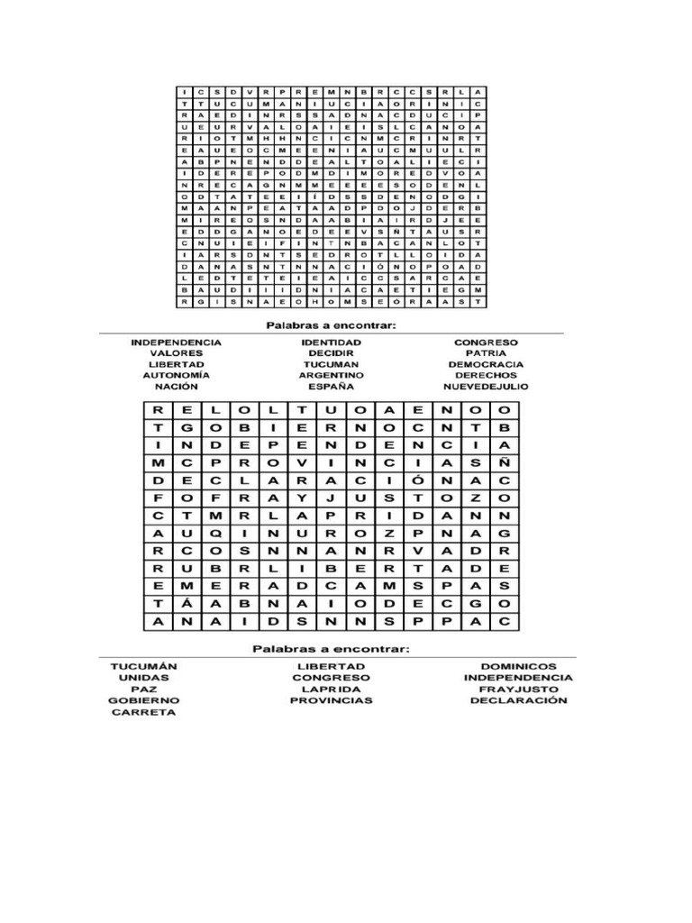 Sopas de Letras Ind. | PDF