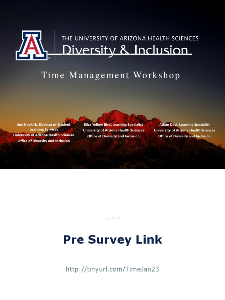 Time Management Workshop Overview | PDF | Time Management ...