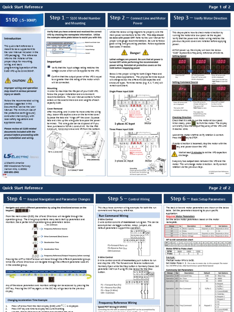 Ls s100 Inverter | PDF