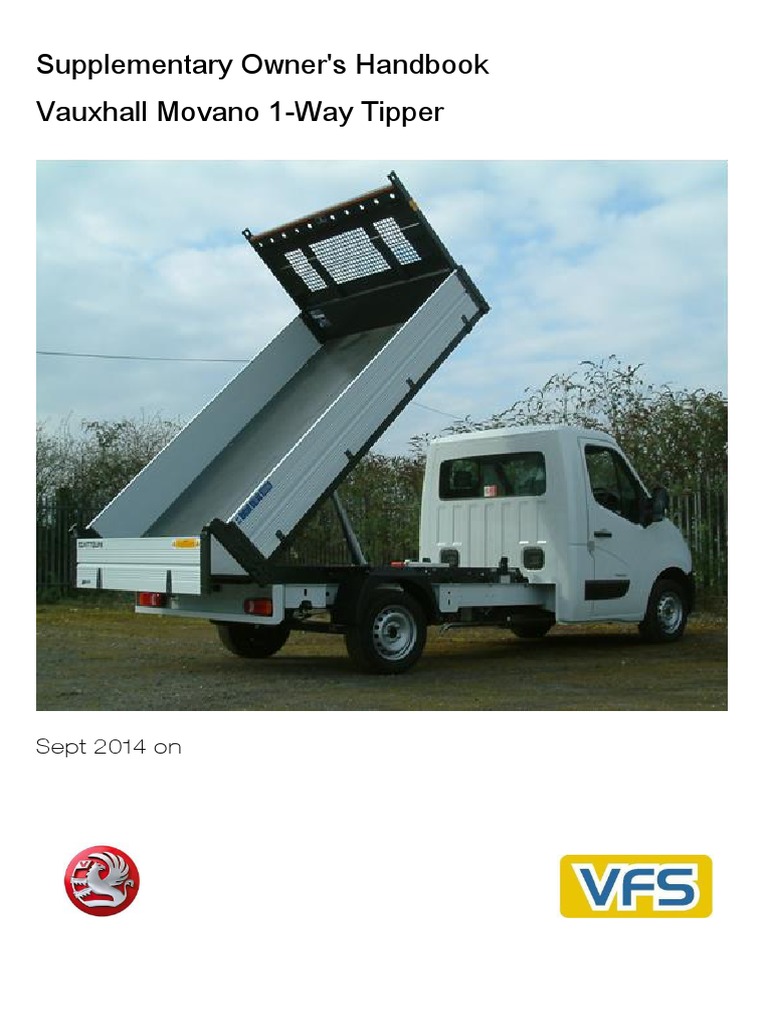 Vauxhall Movano 1 Way Tipper Manual - Sept 2014 On | PDF | Fuse (Electrical) | Switch