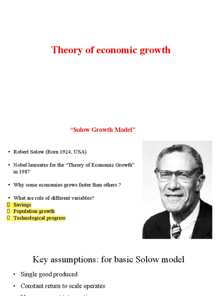 Solow Model: Economic Growth Insights | PDF | Economic Growth ...