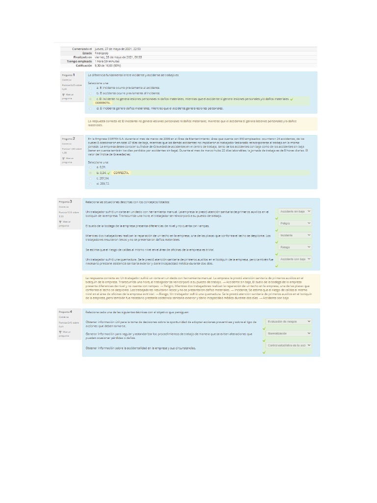 Examen IP059 Prevencion y Riesgos | PDF