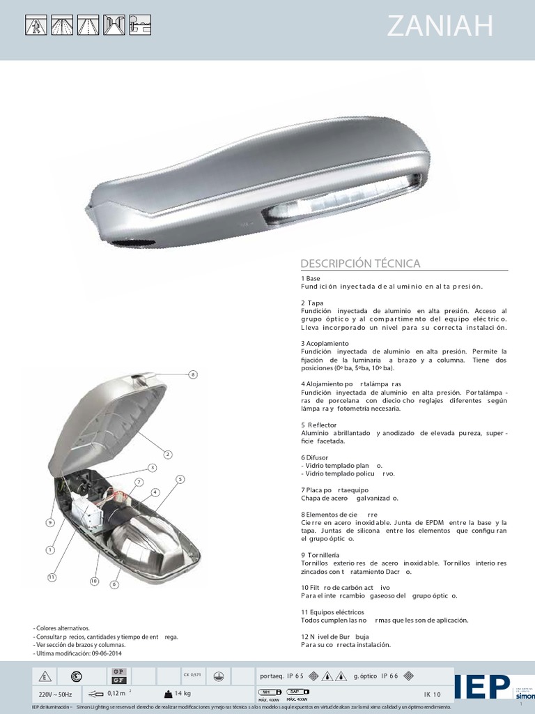 Ficha Tecnica ZANIAH | PDF