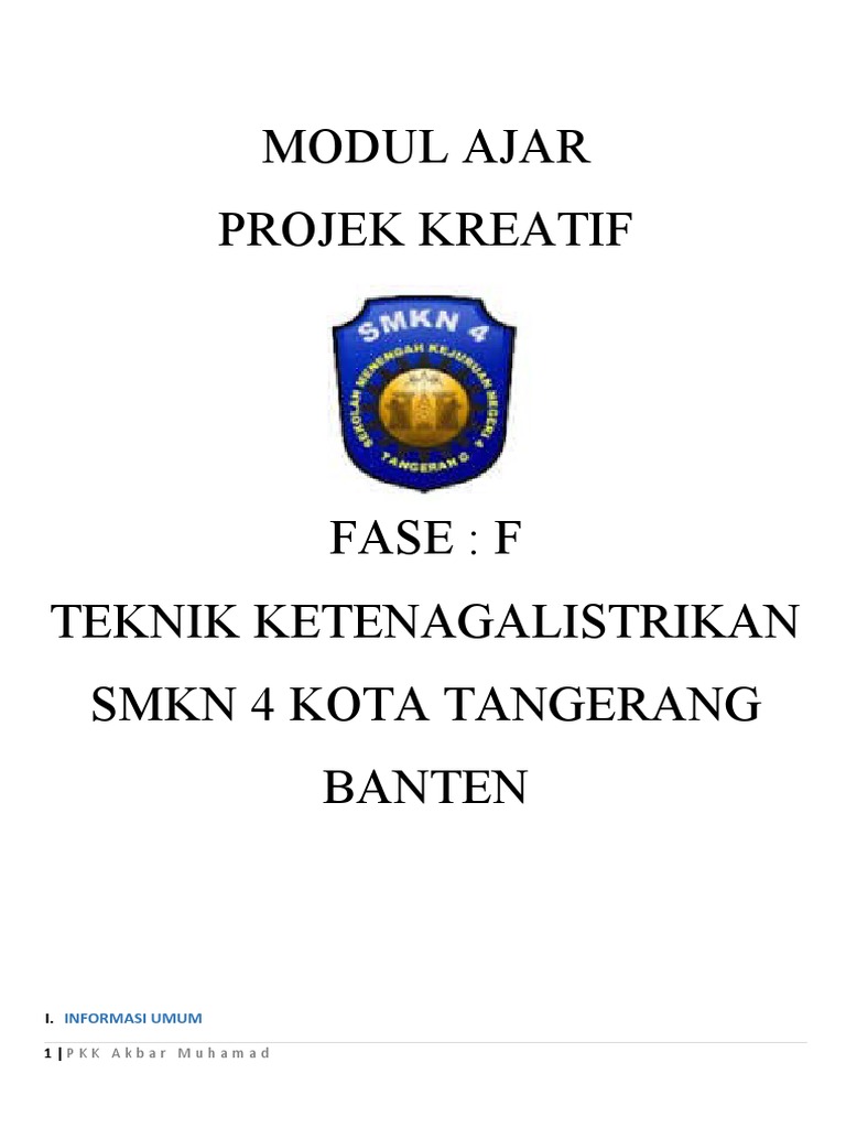 Modul Ajar 1 Pkk Fase F Pdf