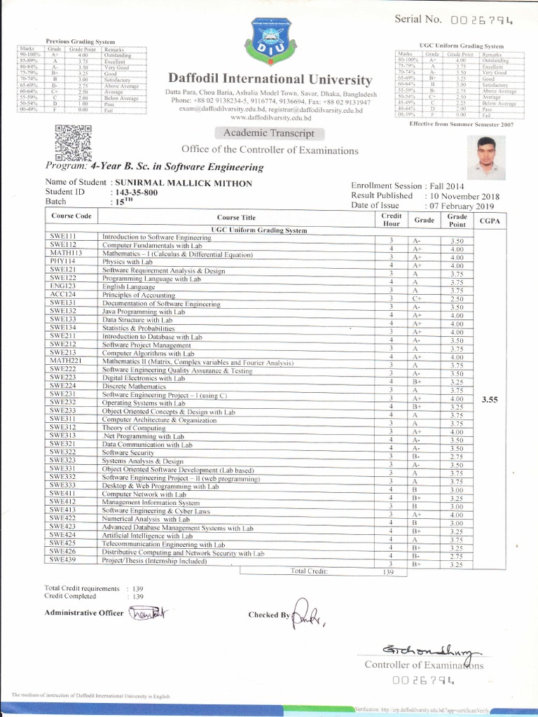 Academic Transcript Overview | PDF | Electrical Engineering | Computer Science