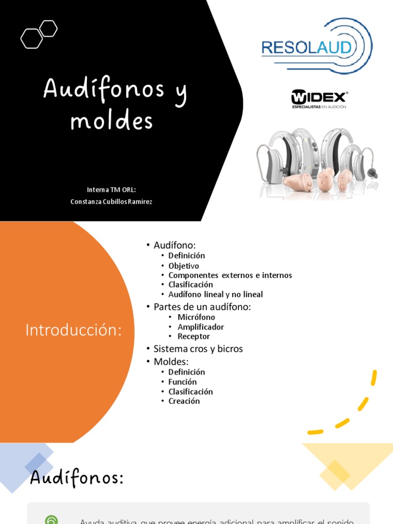 Presentación 1 audífonos y moldes - Constanza Cubillos Ramírez | PDF ...