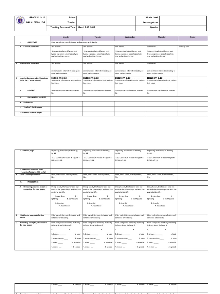 g5 K-12 DLL q4 Week 7 English | PDF