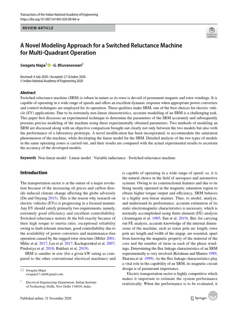 A Novel Modeling Approach For A Switched | PDF