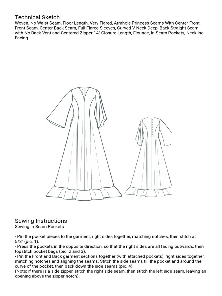 Sewing Instructions | PDF | Seam (Sewing) | Sewing