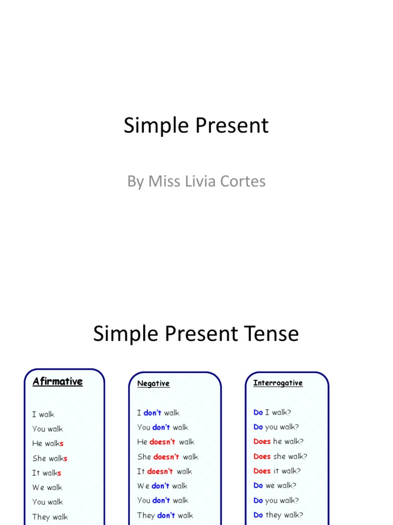 Simple Present Tense Guide | PDF