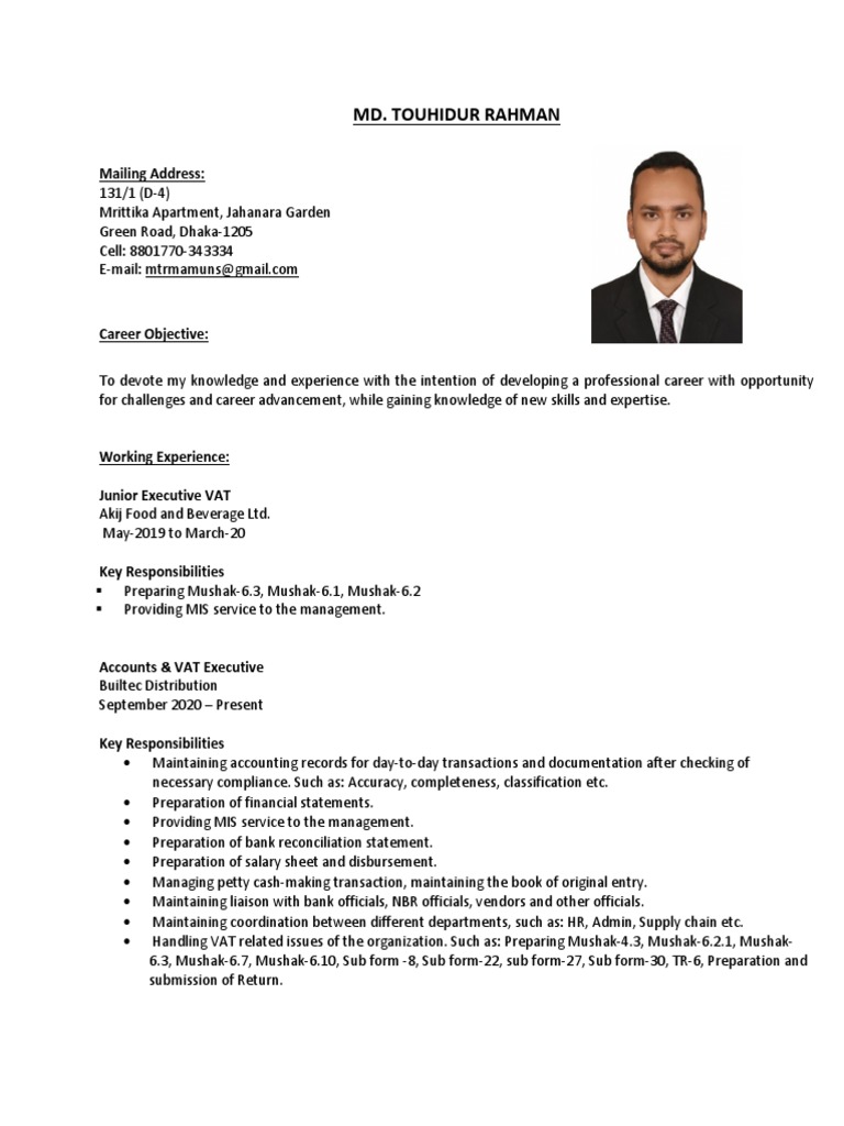 Resume-Md. Touhidur Rahman | PDF