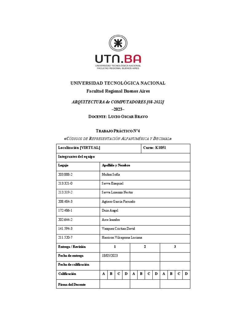 Códigos de Representación Alfanumérica | PDF | Poco | Decimal codificado en binario
