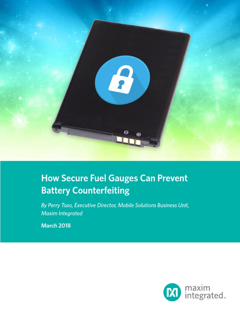 00 How Secure Fuel Gauges Can Prevent Battery Conterfeiting Pdf Counterfeit Authentication