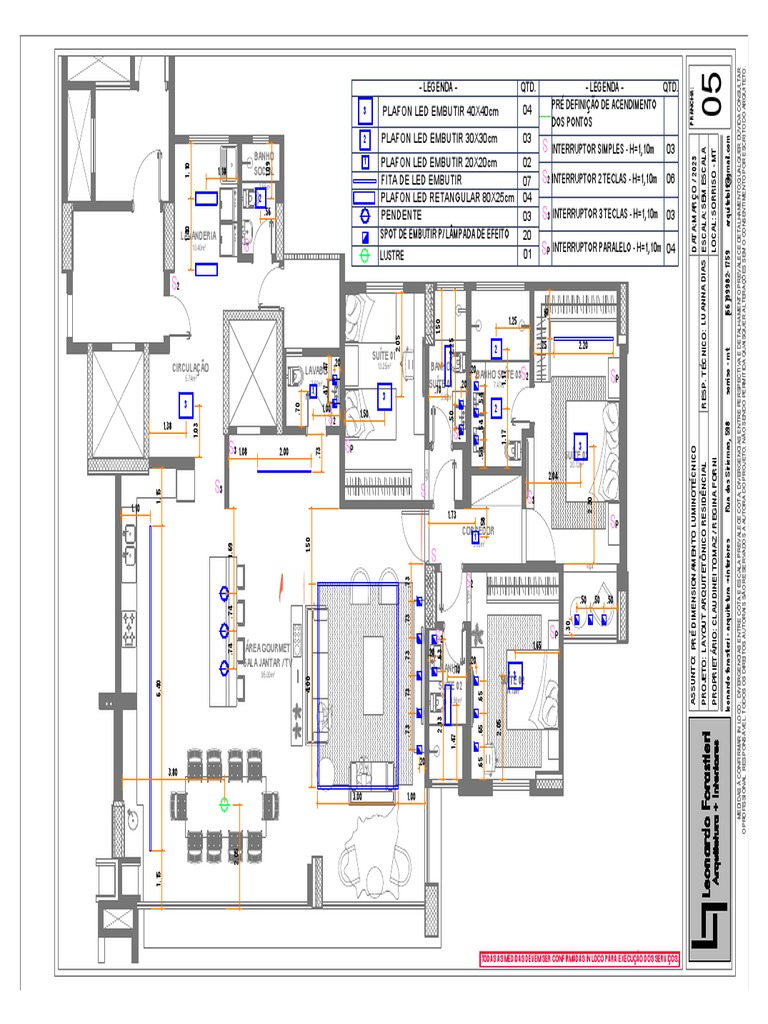 Prancha 05 - Pré Dimensionamento Luminotécnico | PDF