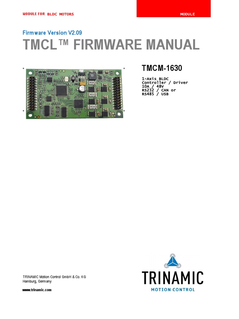 TMCM-1630-TMCL Firmware Manual fw2.09 Rev2.06 | PDF | Finance & Money ...