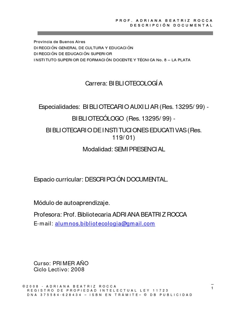 Descripcion Documental | PDF