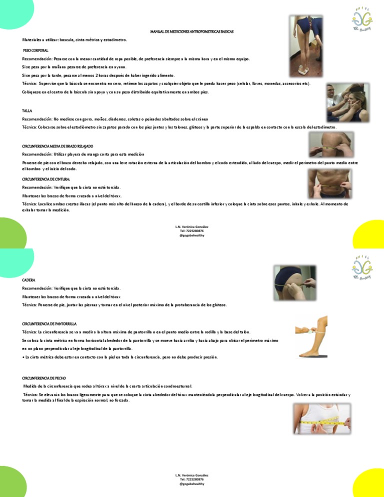 Manual de Mediciones Antropometricas - Consulta en Linea. | PDF | Hombro | Pie