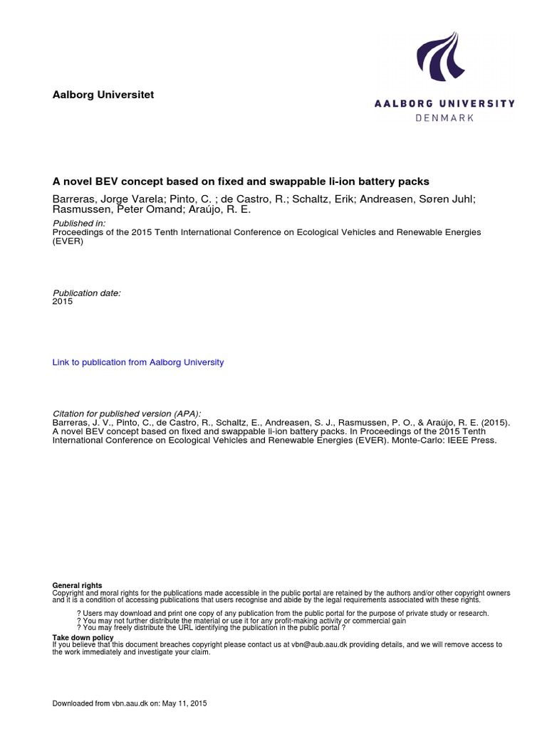 A Novel BEV Concept Based On Fixed and S | PDF