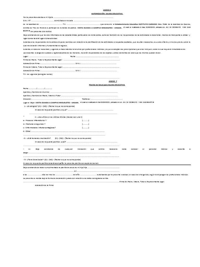 Anexos 6 y 7 Unsam | PDF