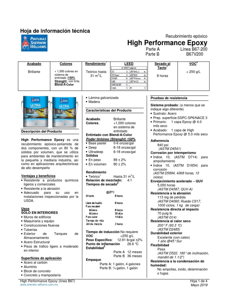B67 High Performance Epoxy 2019 | PDF
