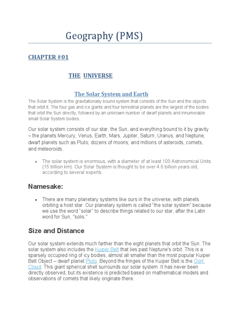 Geography | PDF | Solar System | Planets