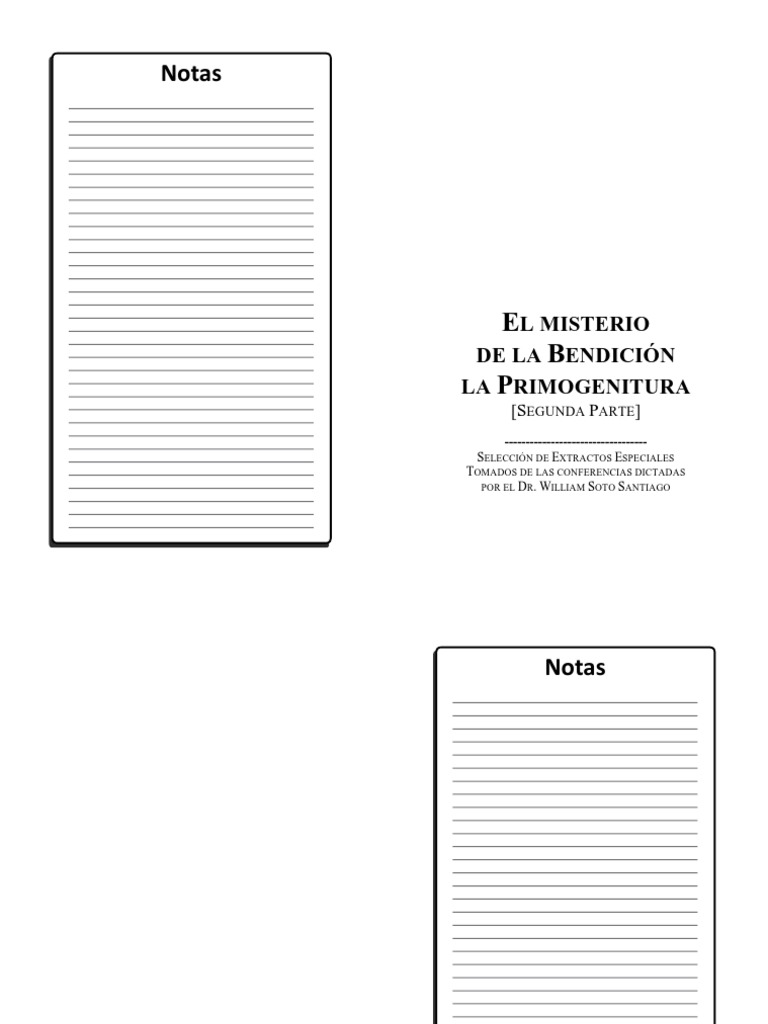 El Misterio de La Bendicion de La Primogenitura Parte2 Booklet | PDF ...