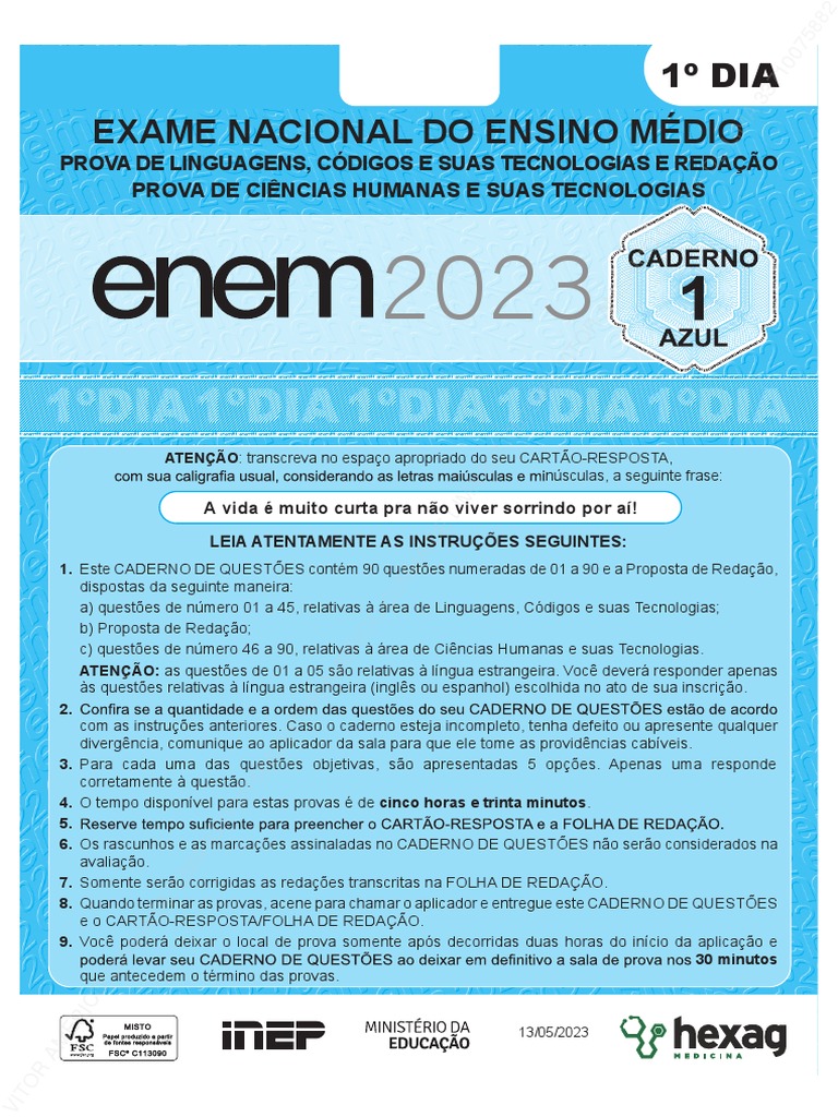 Simulado Enem 1 Dia | PDF