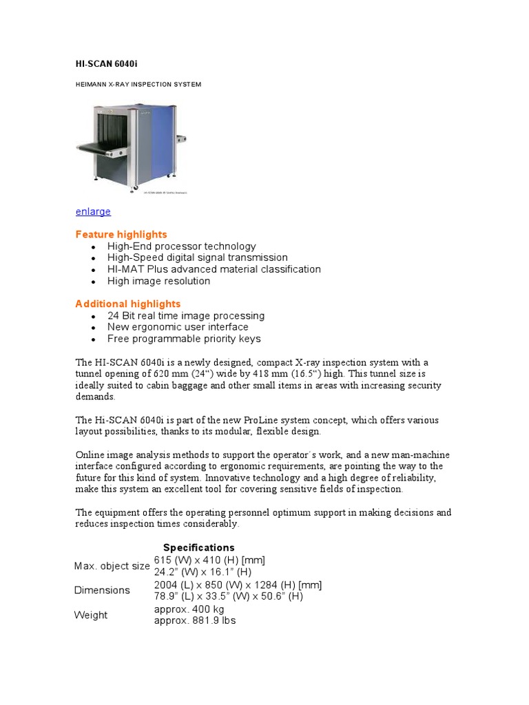 Hi Scan 6040i | PDF