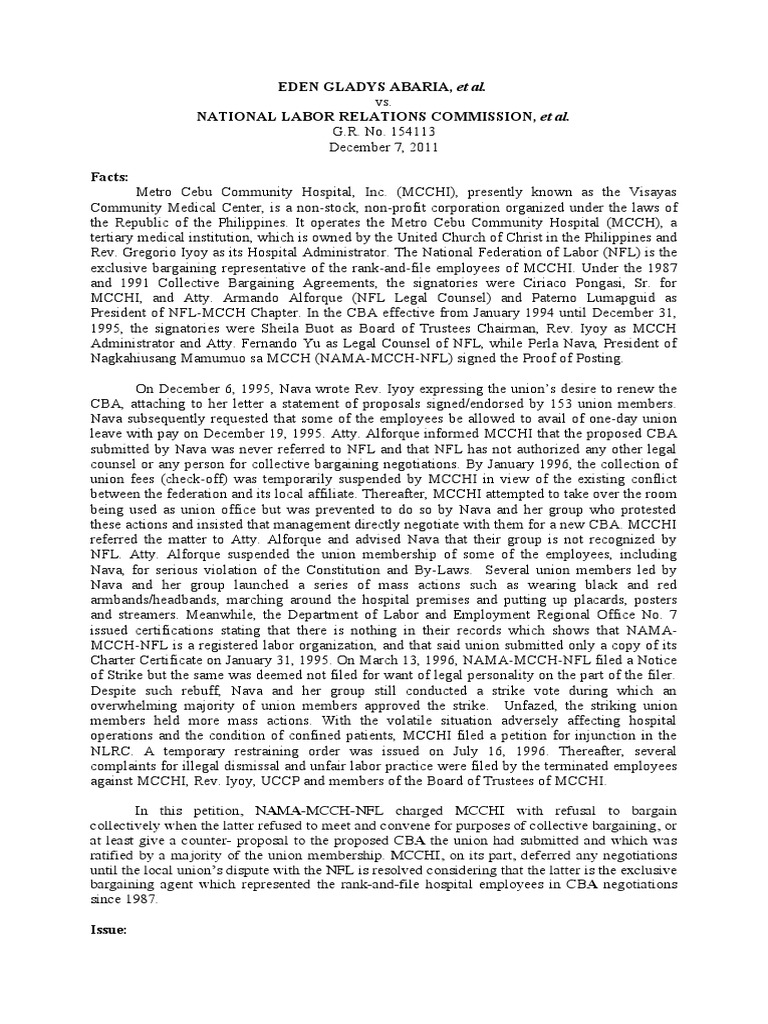 Abaria v. NLRC | PDF