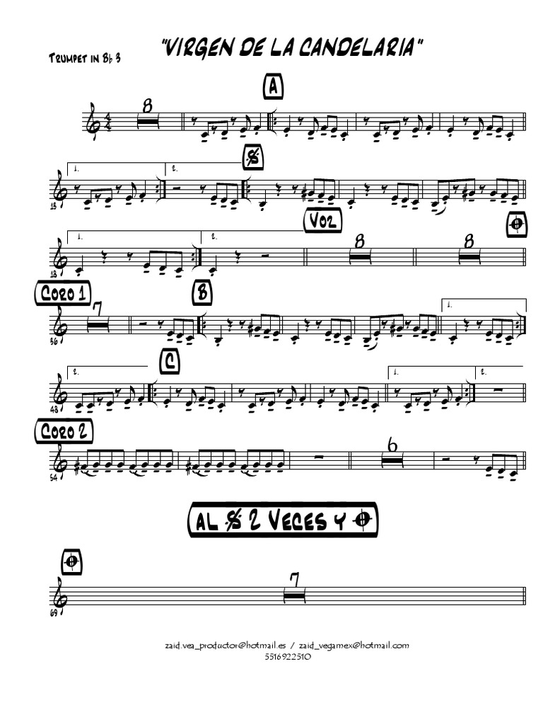 VIRGEN DE LA CANDELARIA - Trumpet in BB 3.mus | PDF