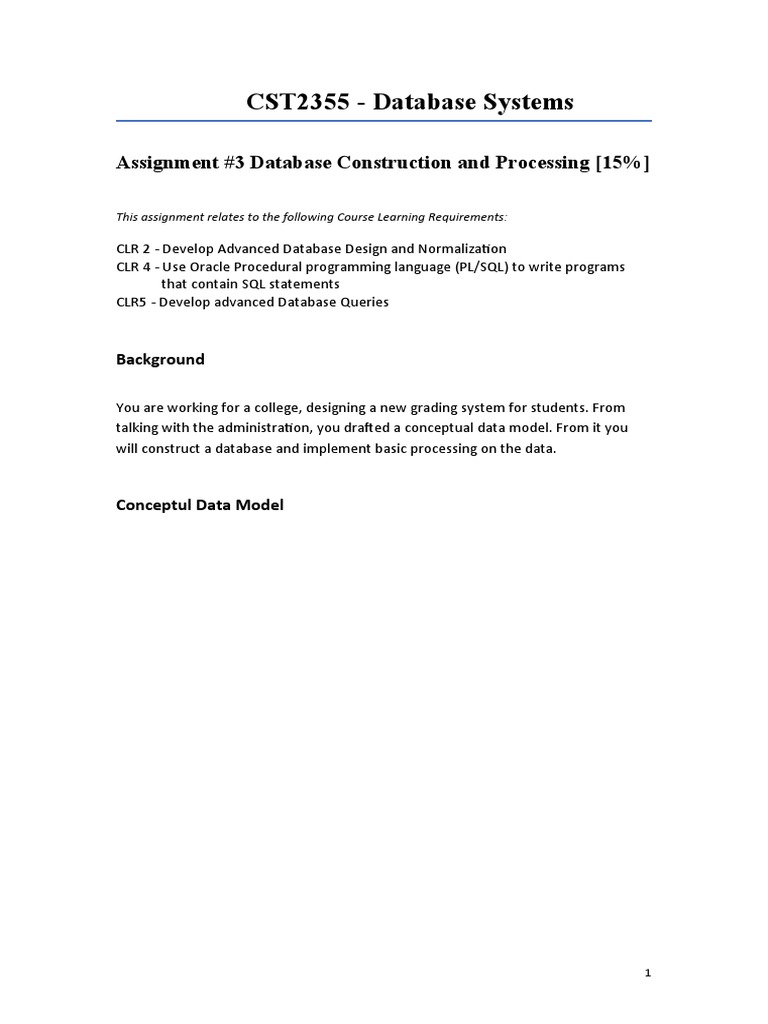 CST2355 - A3 | PDF | Databases | Computer File