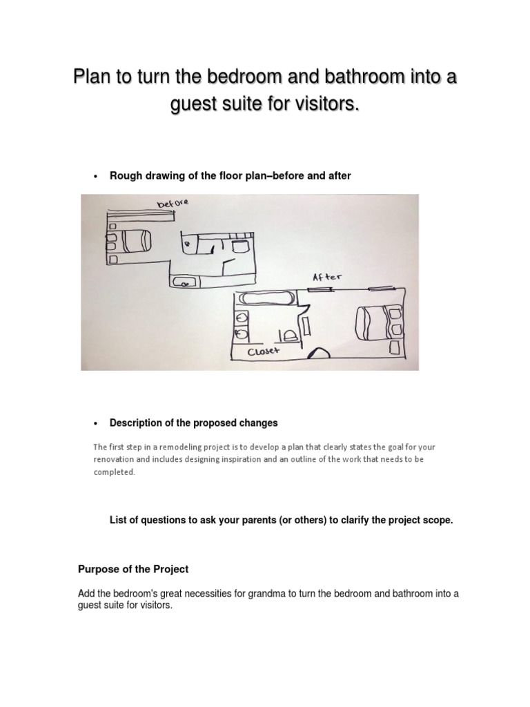 Guest Suite Renovation Plan Guide | PDF | General Contractor | Risk