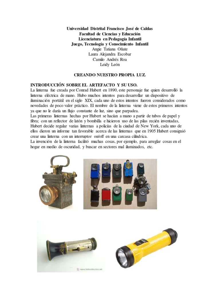 Artefacto 171002214332 | PDF | Linterna