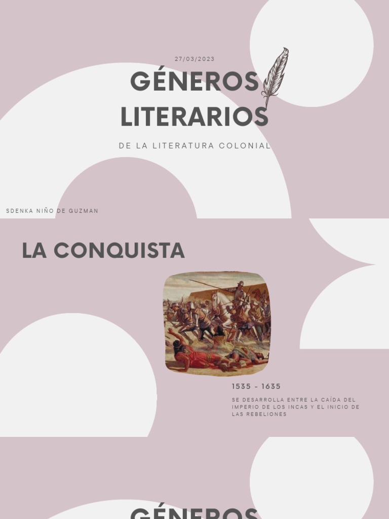 Géneros de La Literatura Colonial | PDF