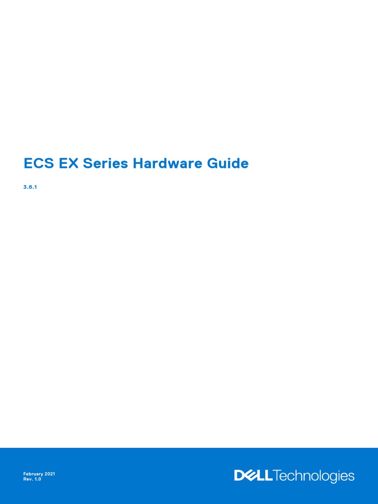 ECS EXSeries Hardware Guide | PDF | Network Topology | Solid State Drive
