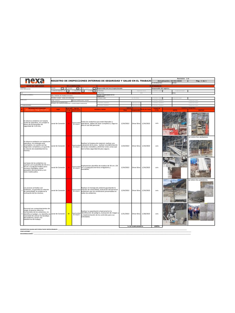 Inspección de Nexa - Uguil 22.01.22 Rev 1 | PDF