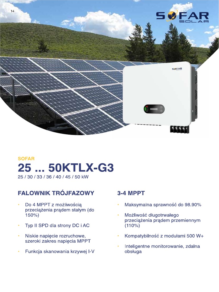 02 - Datasheet Inversor Sofar 33KW | PDF